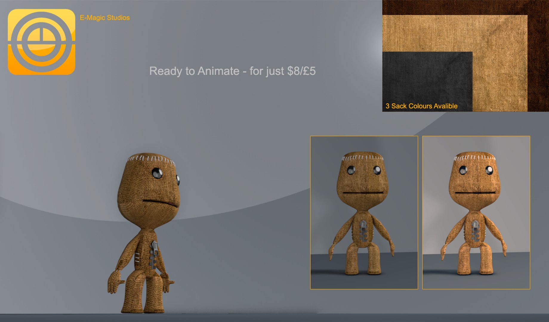 c4d sackboy boy sack