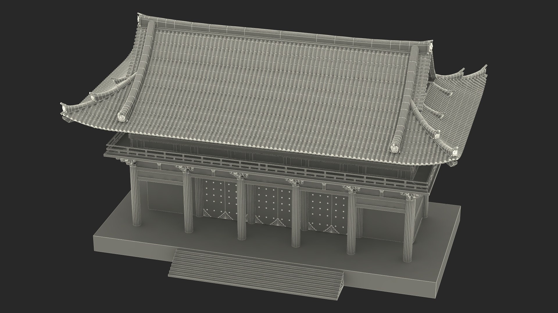 3D Buddhist Temple Gate Model - TurboSquid 2161873