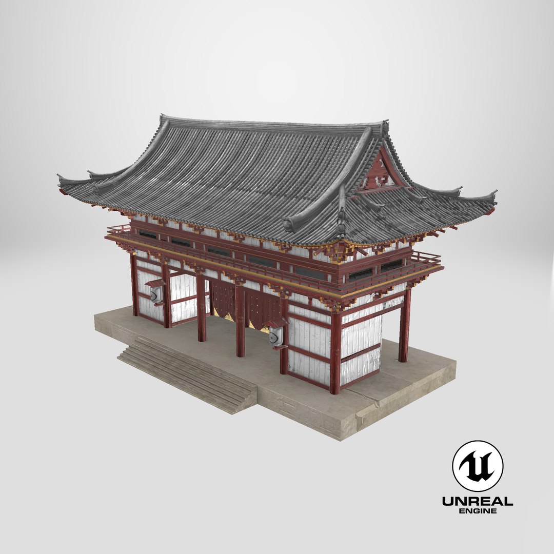 3D Buddhist Temple Gate Model - TurboSquid 2161873