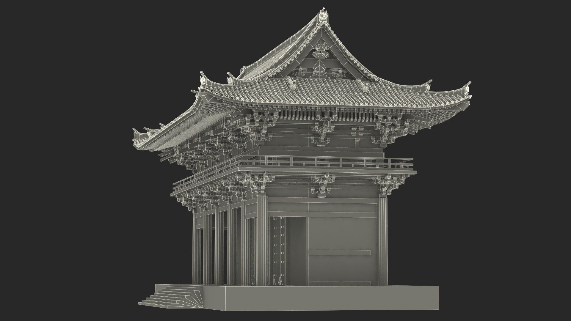 3D Buddhist Temple Gate Model - TurboSquid 2161873