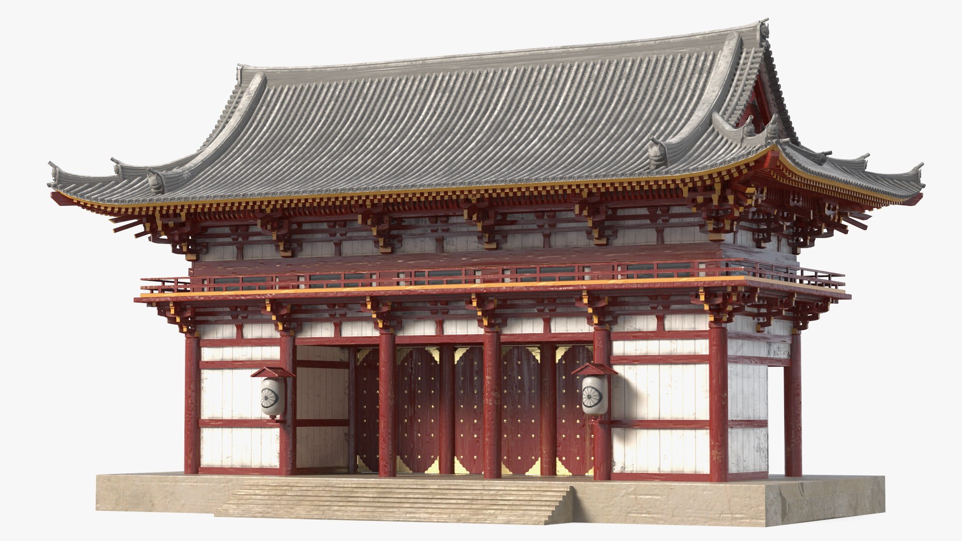 3D Buddhist Temple Gate model - TurboSquid 2161873