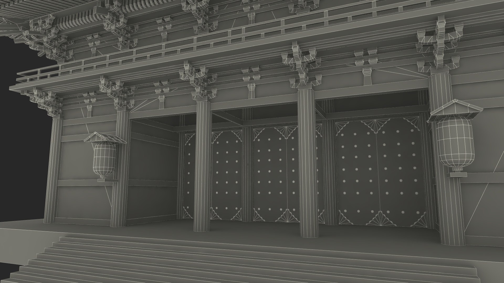 3D Buddhist Temple Gate Model - TurboSquid 2161873