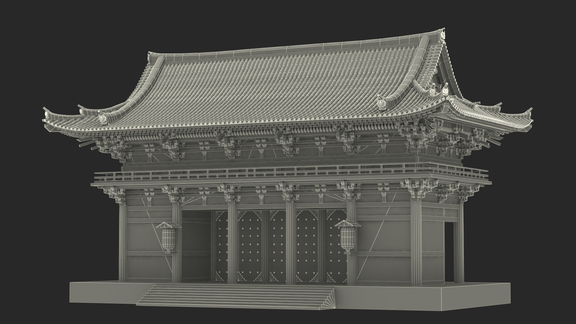 3D Buddhist Temple Gate Model - TurboSquid 2161873