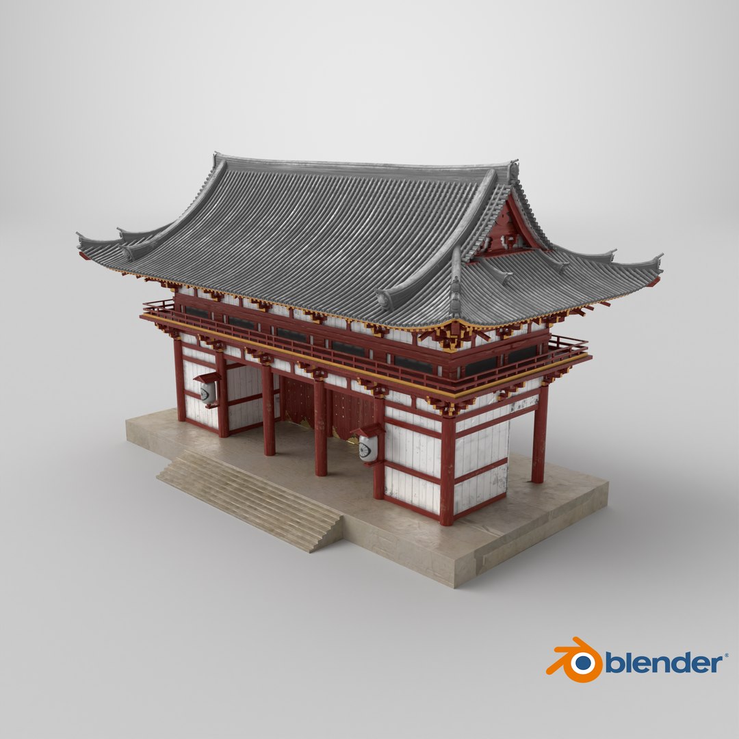 3D Buddhist Temple Gate Model - TurboSquid 2161873