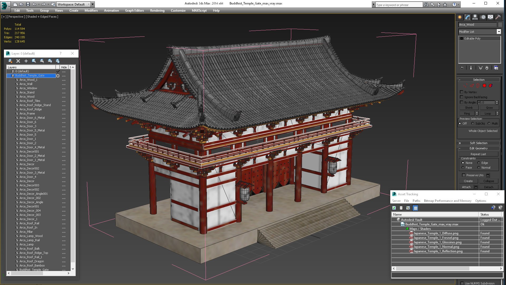 3D Buddhist Temple Gate model - TurboSquid 2161873