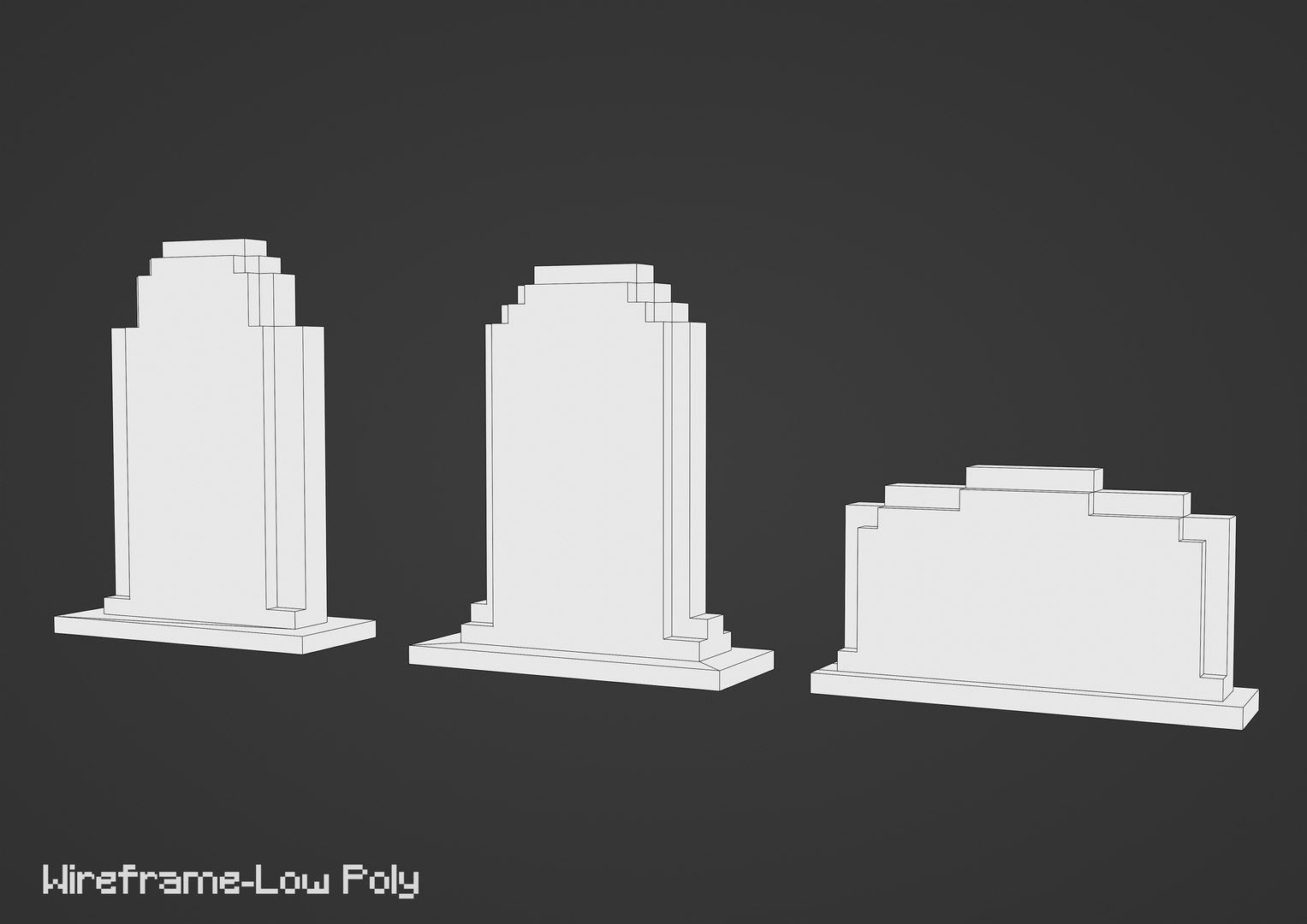 3D Voxel Tombstone Collection - TurboSquid 2079891