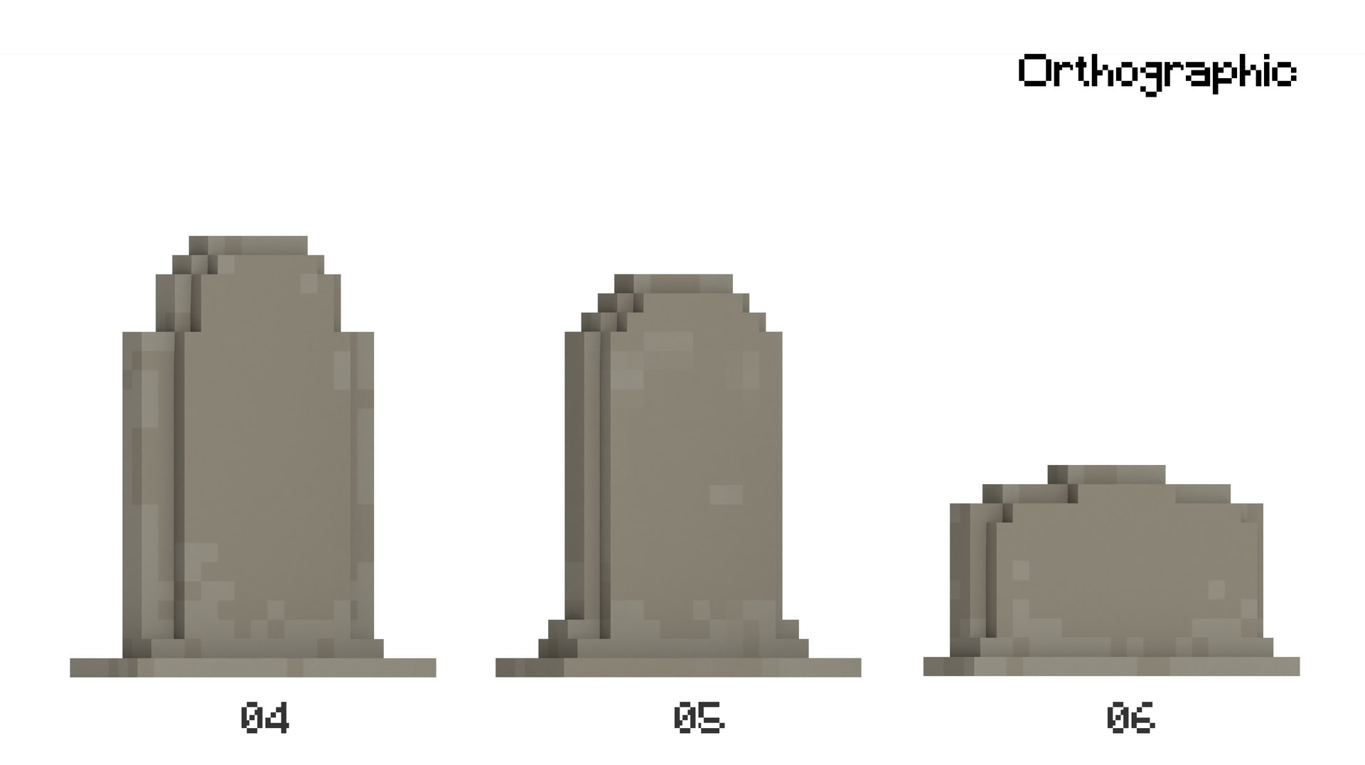 3D Voxel Tombstone Collection - TurboSquid 2079891