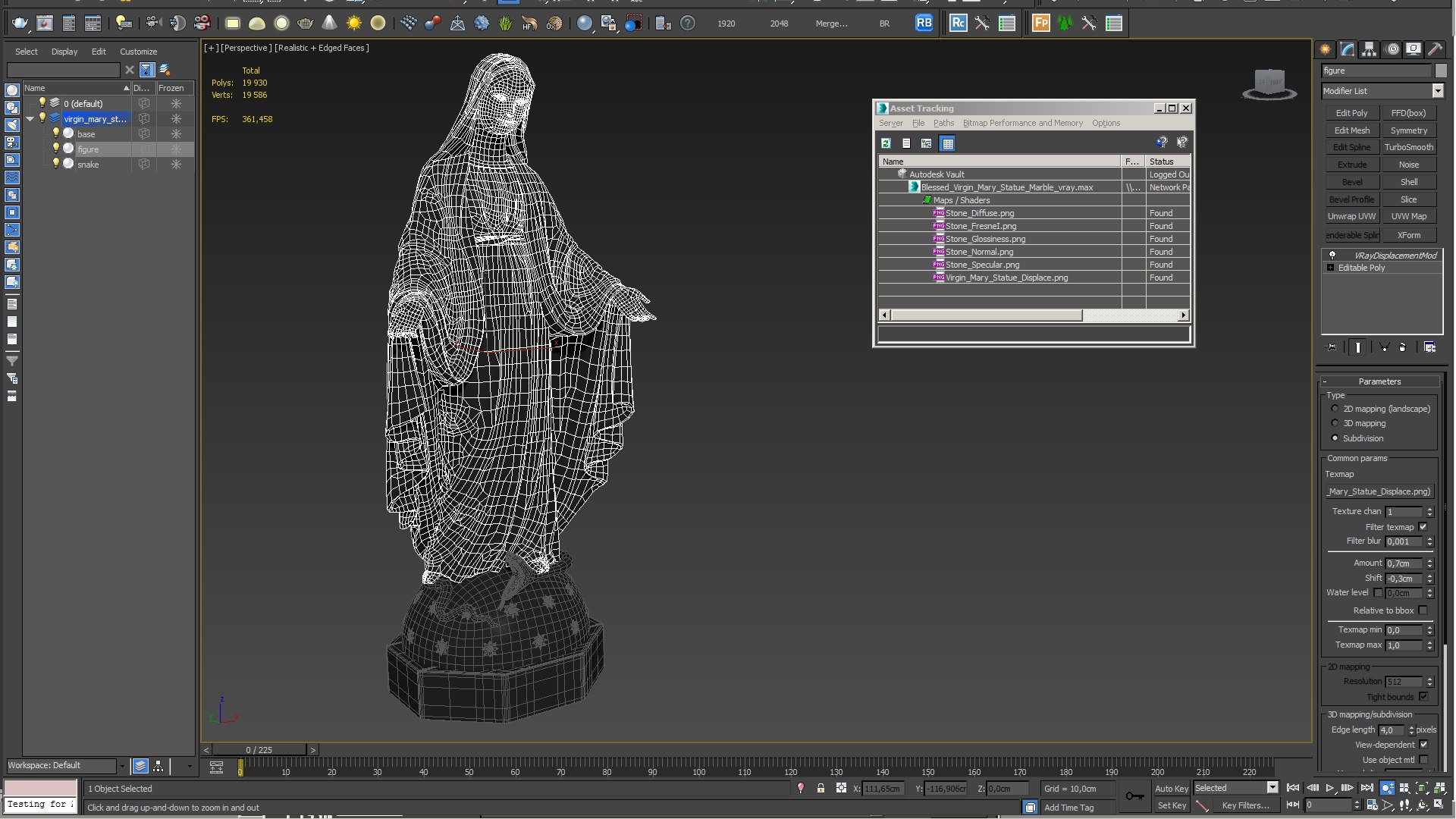 Blessed Virgin Mary Marble 3D Model - TurboSquid 1456082