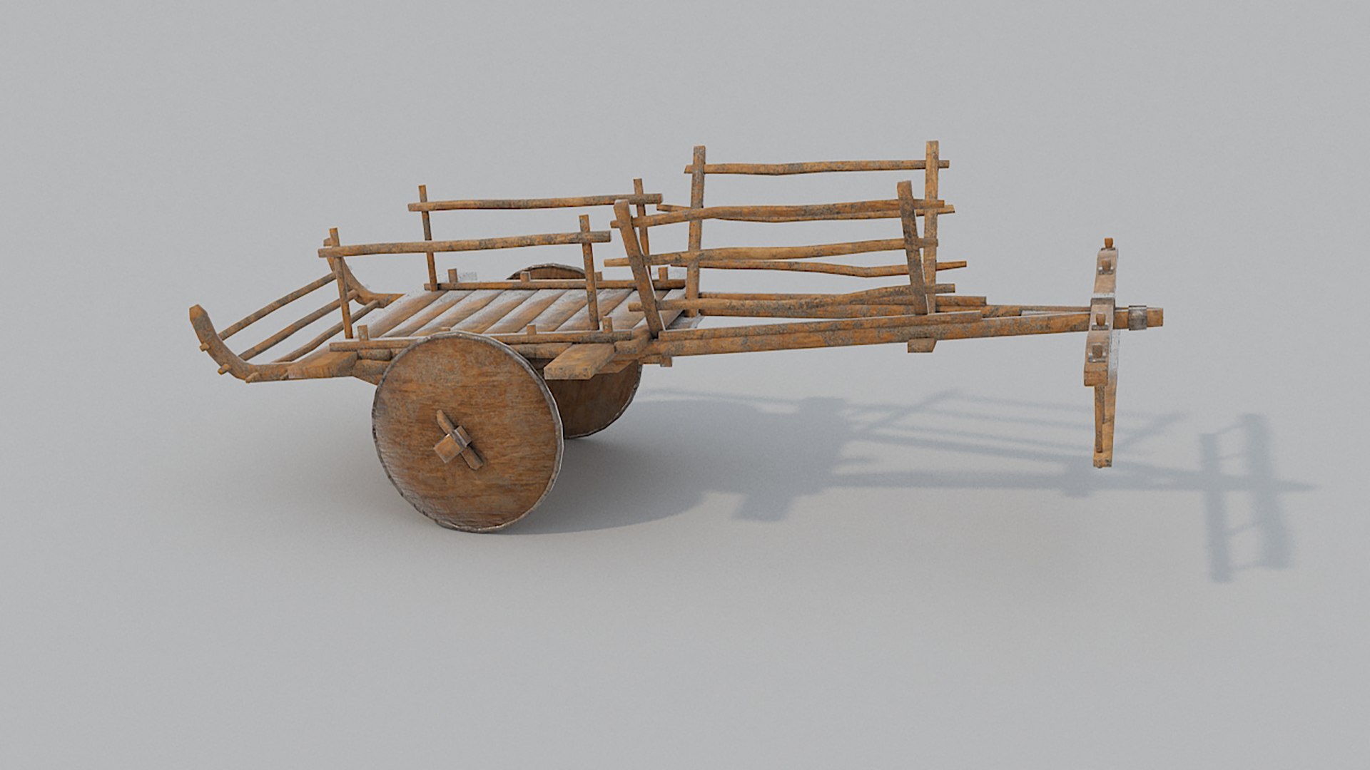 Old ox cart 3D - TurboSquid 1601588