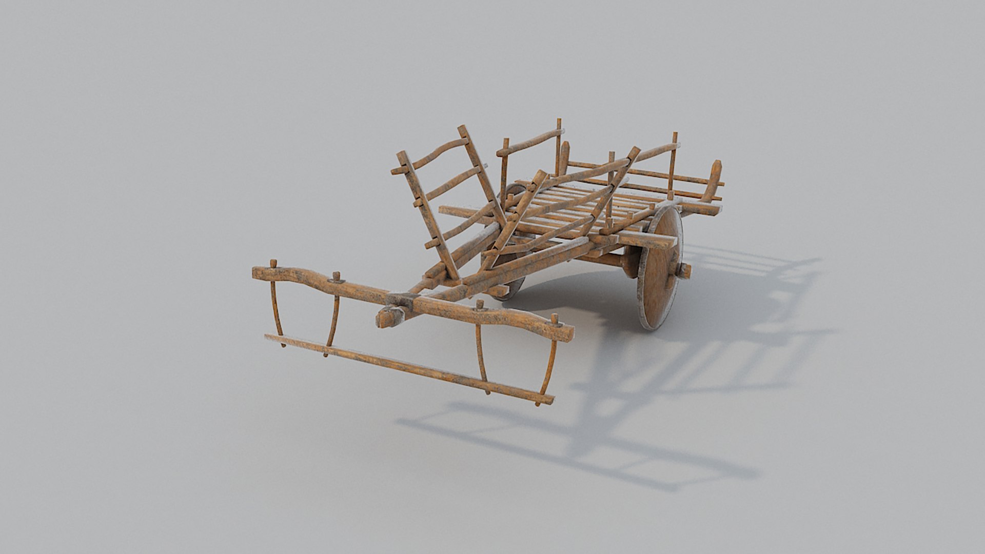 Old ox cart 3D - TurboSquid 1601588