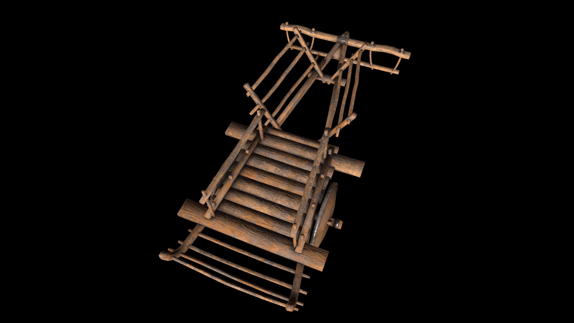 Old ox cart 3D - TurboSquid 1601588