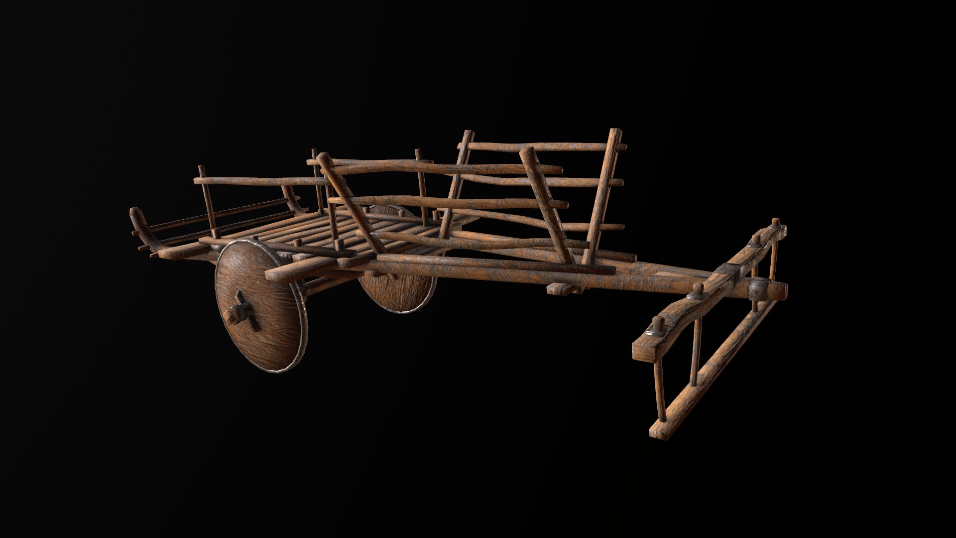 Old ox cart 3D - TurboSquid 1601588