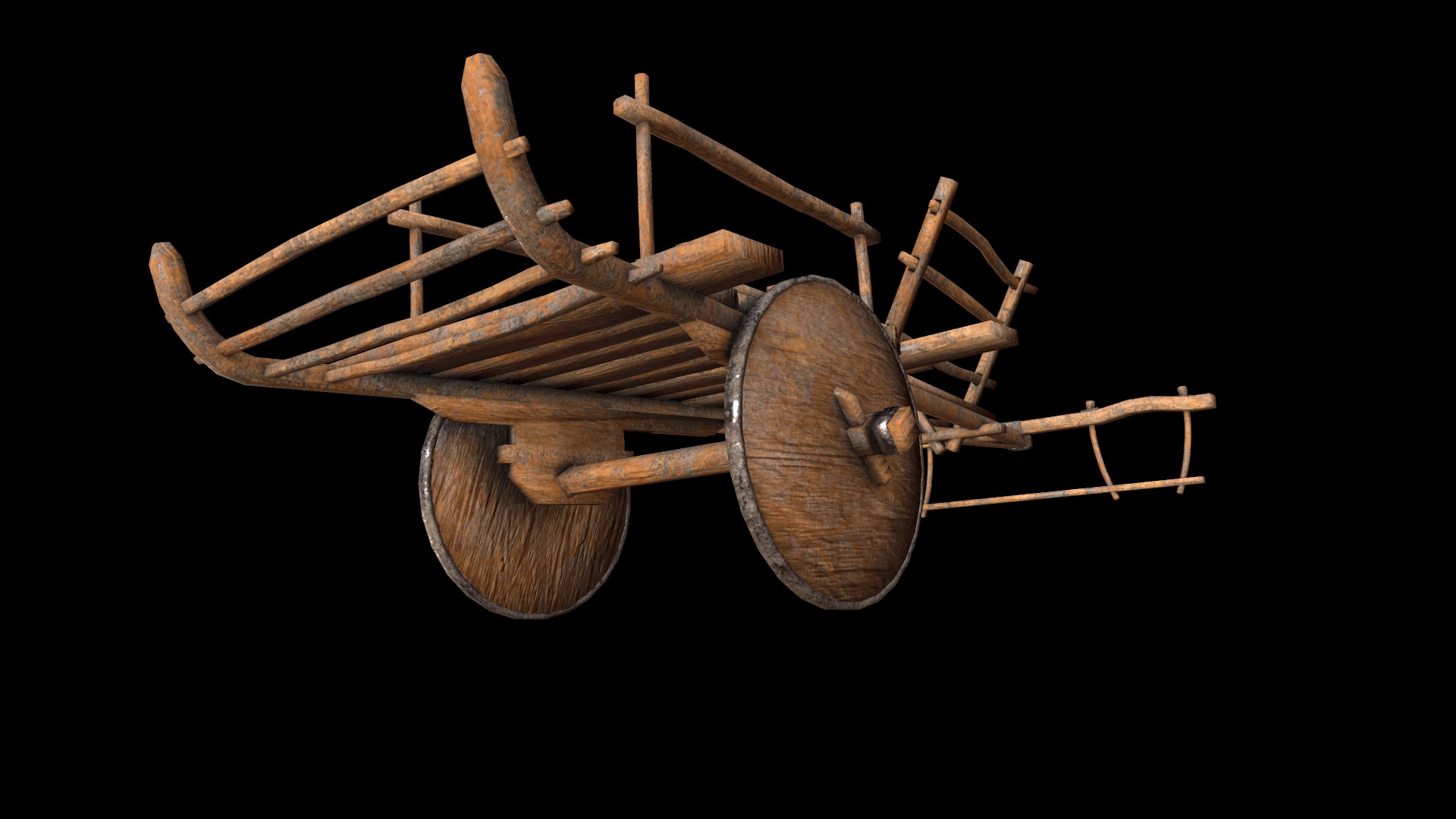 Old ox cart 3D - TurboSquid 1601588