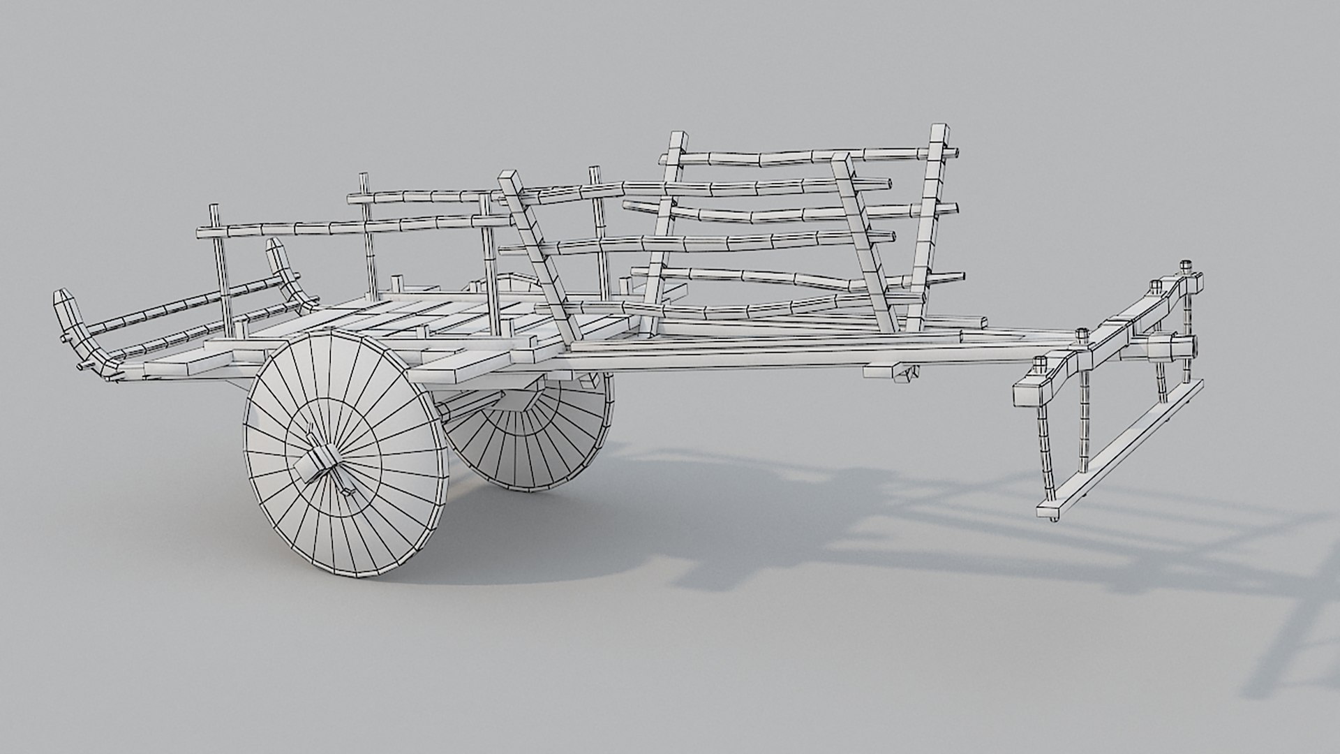 Old ox cart 3D - TurboSquid 1601588