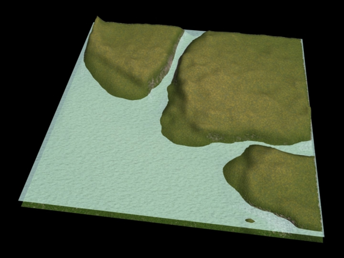 Coastal Terrain Landscape 3d Max