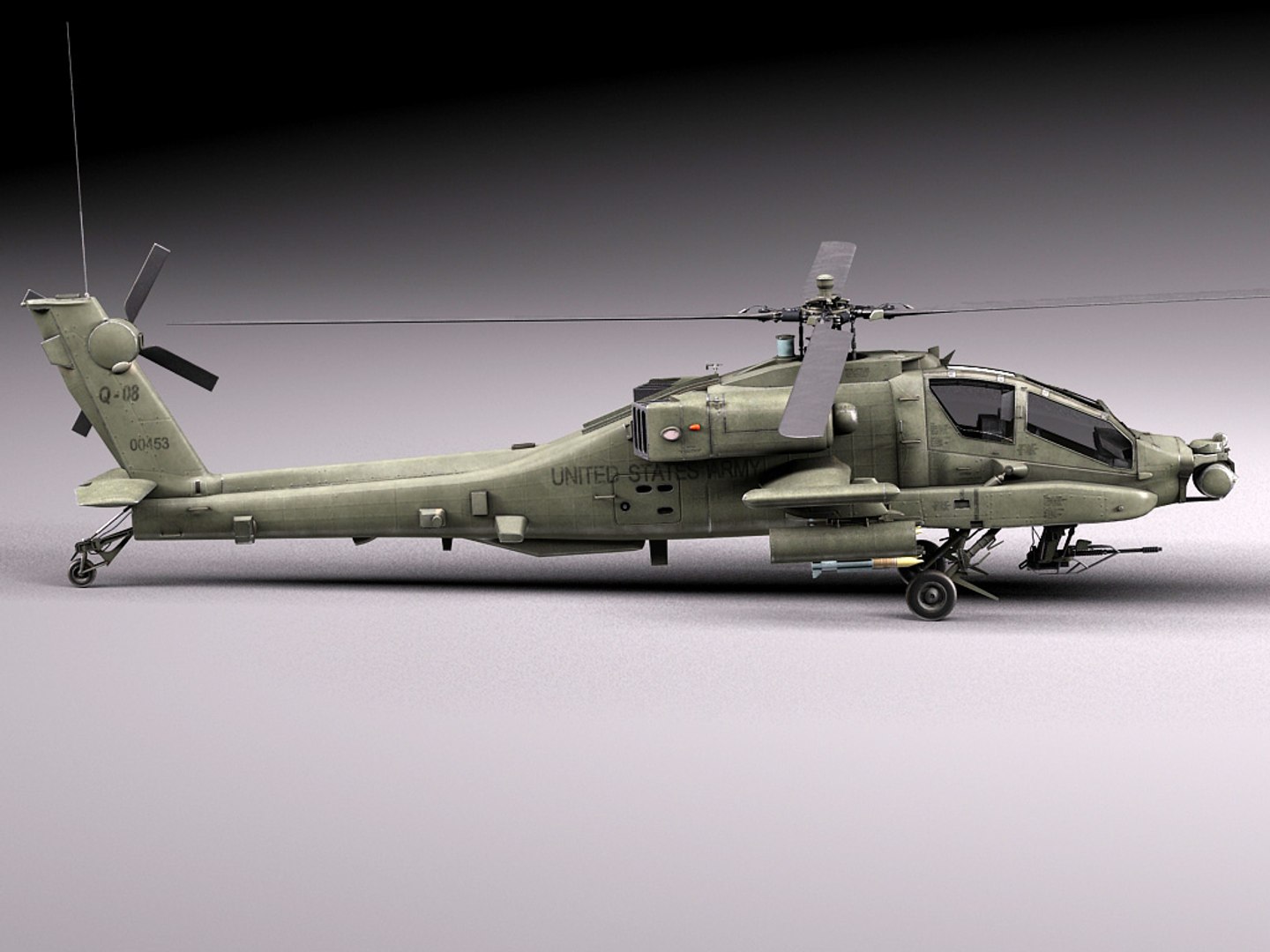 Apache Copter Helicopter 3d Model