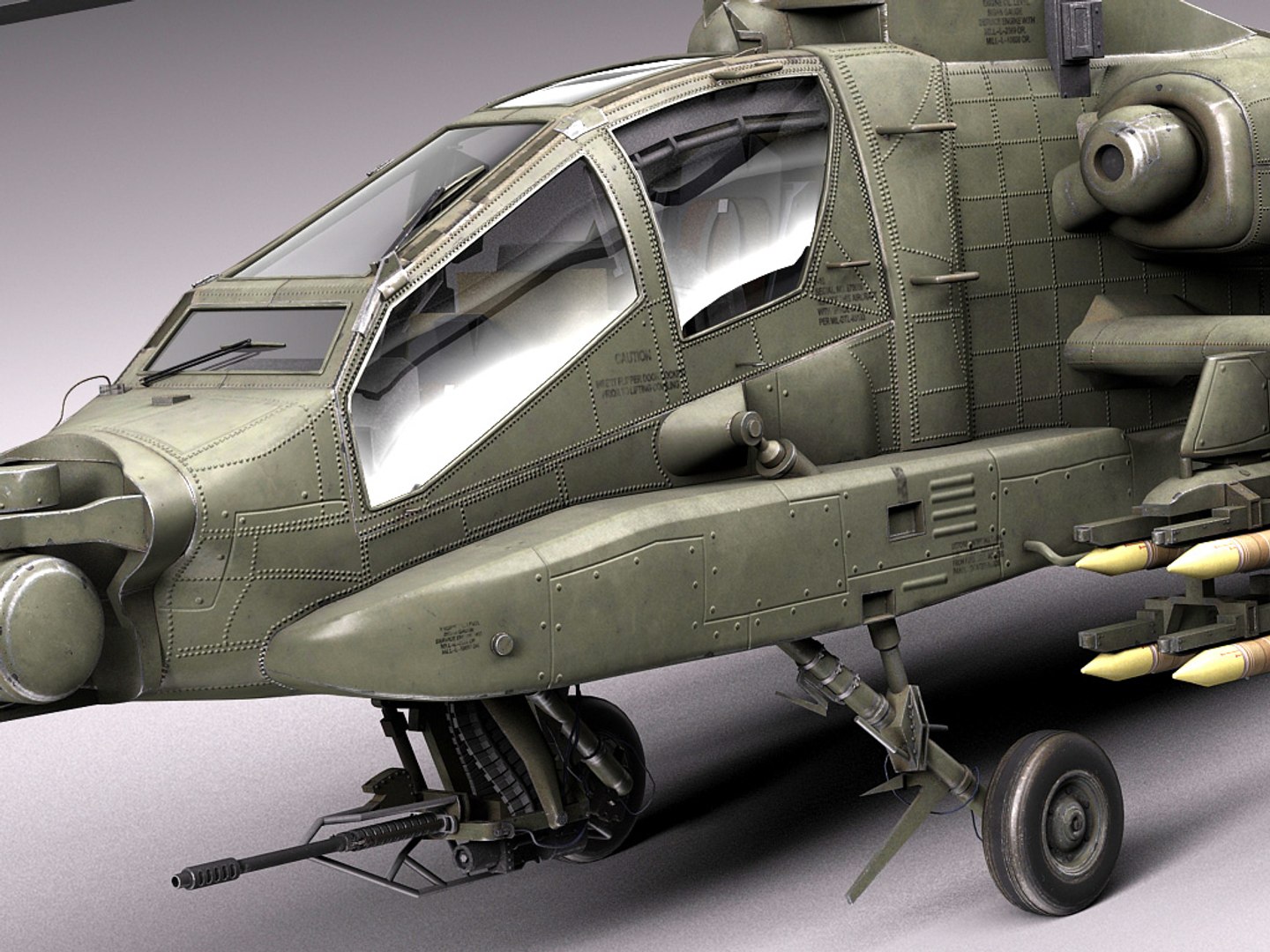 Apache Copter Helicopter 3d Model