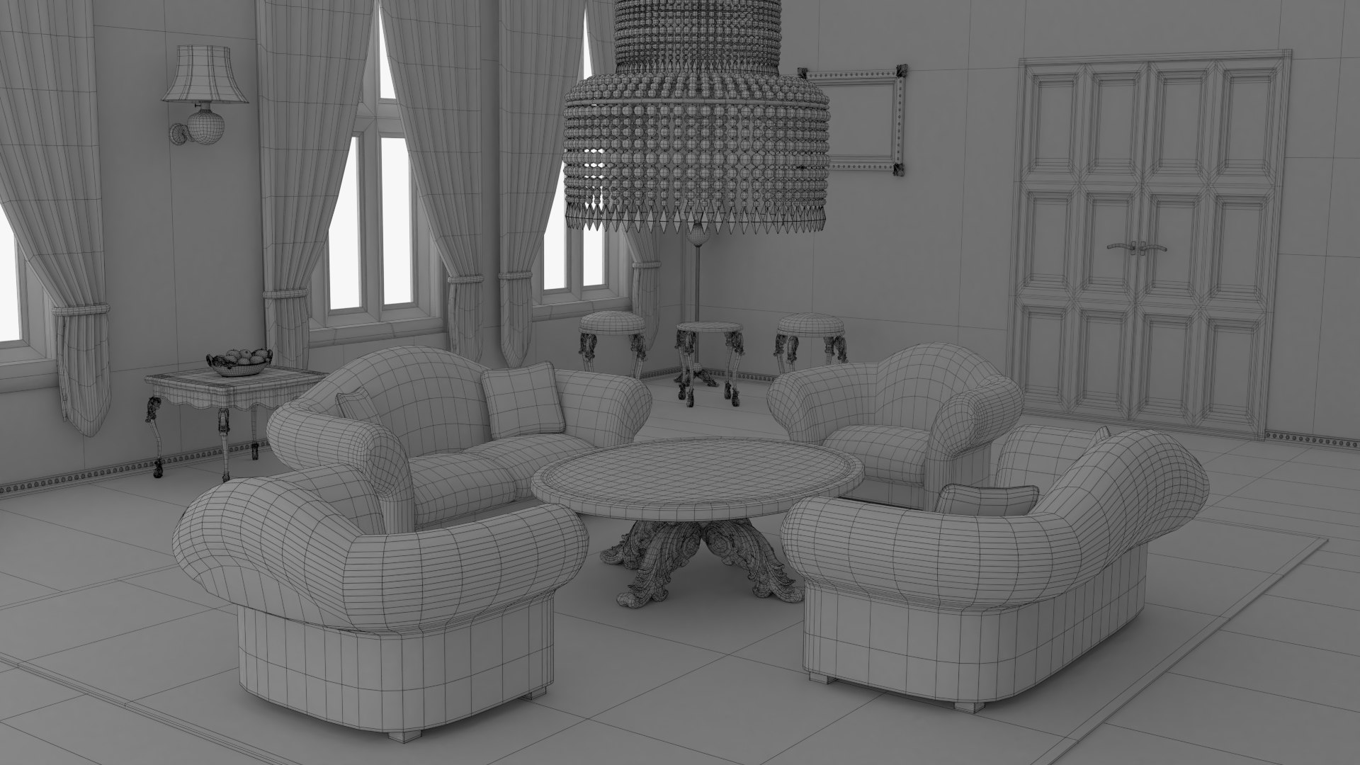 3D Model Room Victorian - TurboSquid 1808008