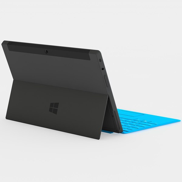 3d model blue microsoft surface tablet