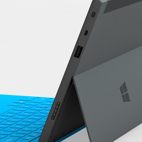 3d model blue microsoft surface tablet