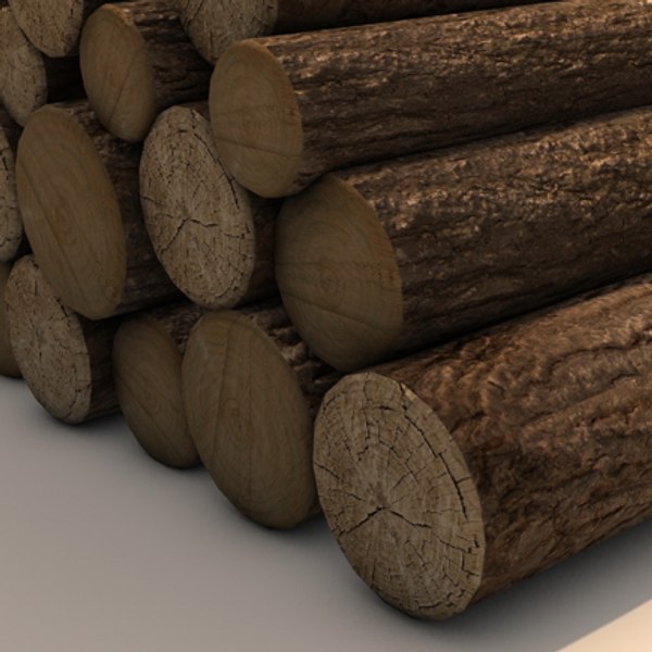 firewood log pile 3d model