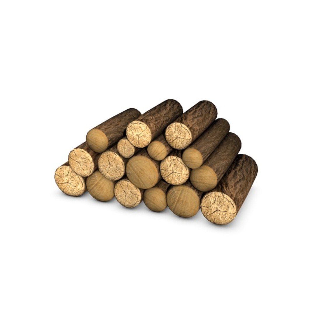 Firewood Log Pile 3d Model