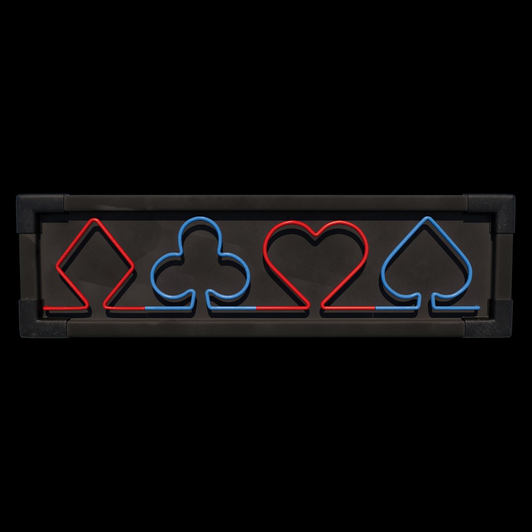 3D Poker Neon Sign 3D Model - TurboSquid 2421571