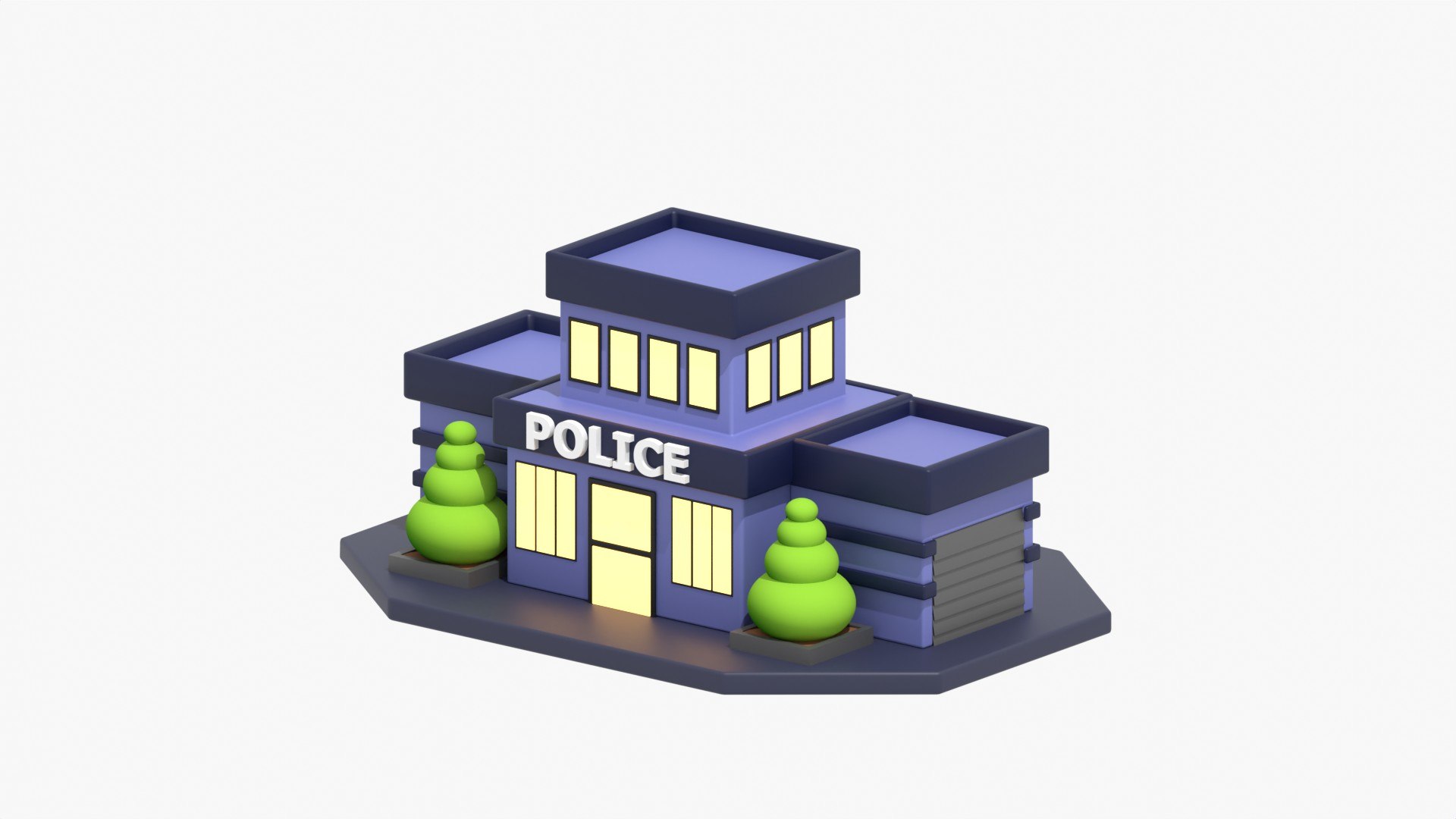 Police Station 3D Illustration 3D Model - TurboSquid 2235895