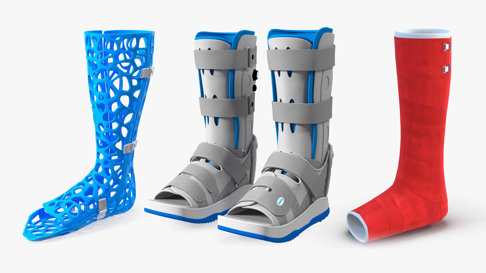 Orthopedic Casts Leg Collection 3D model - TurboSquid 2042797
