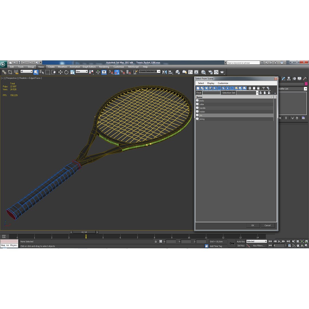 3d tennis racket
