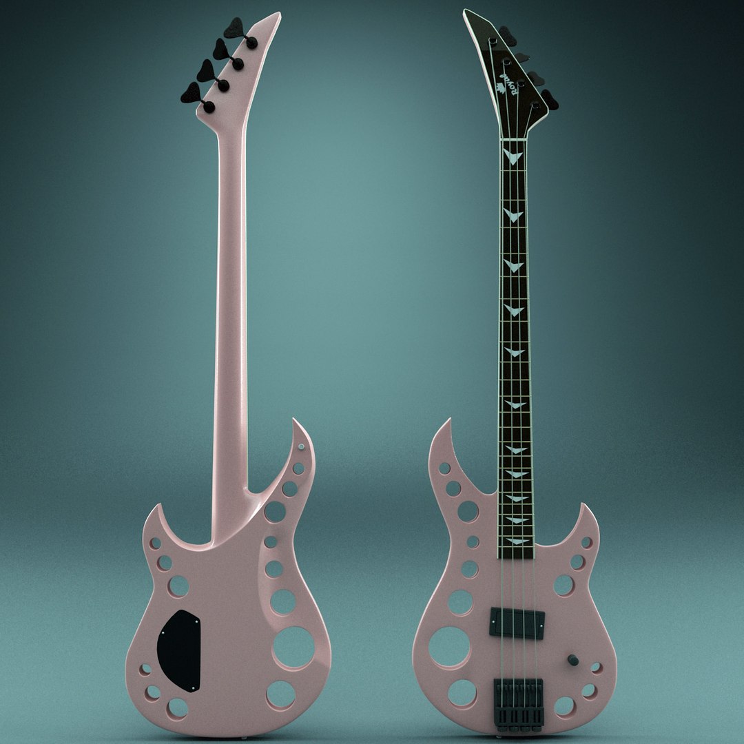 royal electra bass guitar 3d model