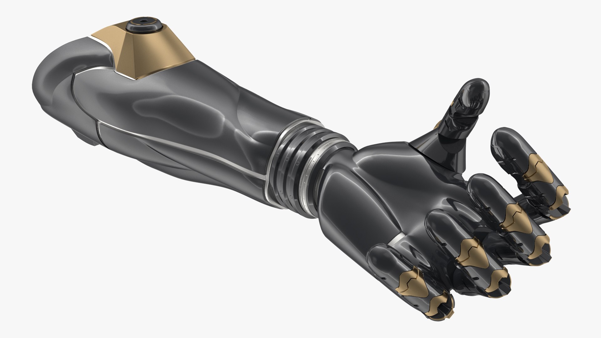3D model Black Metal Prosthetic Arm Rigged for Cinema 4D - TurboSquid ...