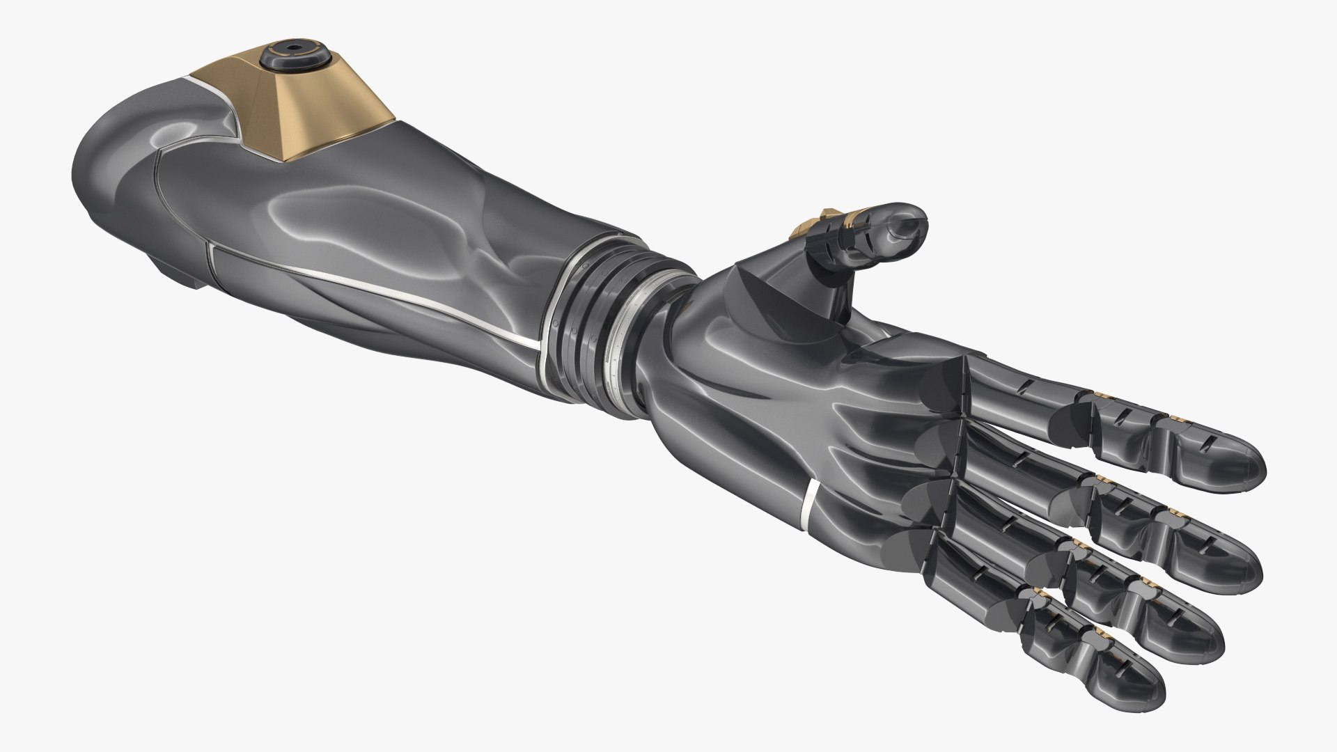 3D model Black Metal Prosthetic Arm Rigged for Cinema 4D - TurboSquid ...