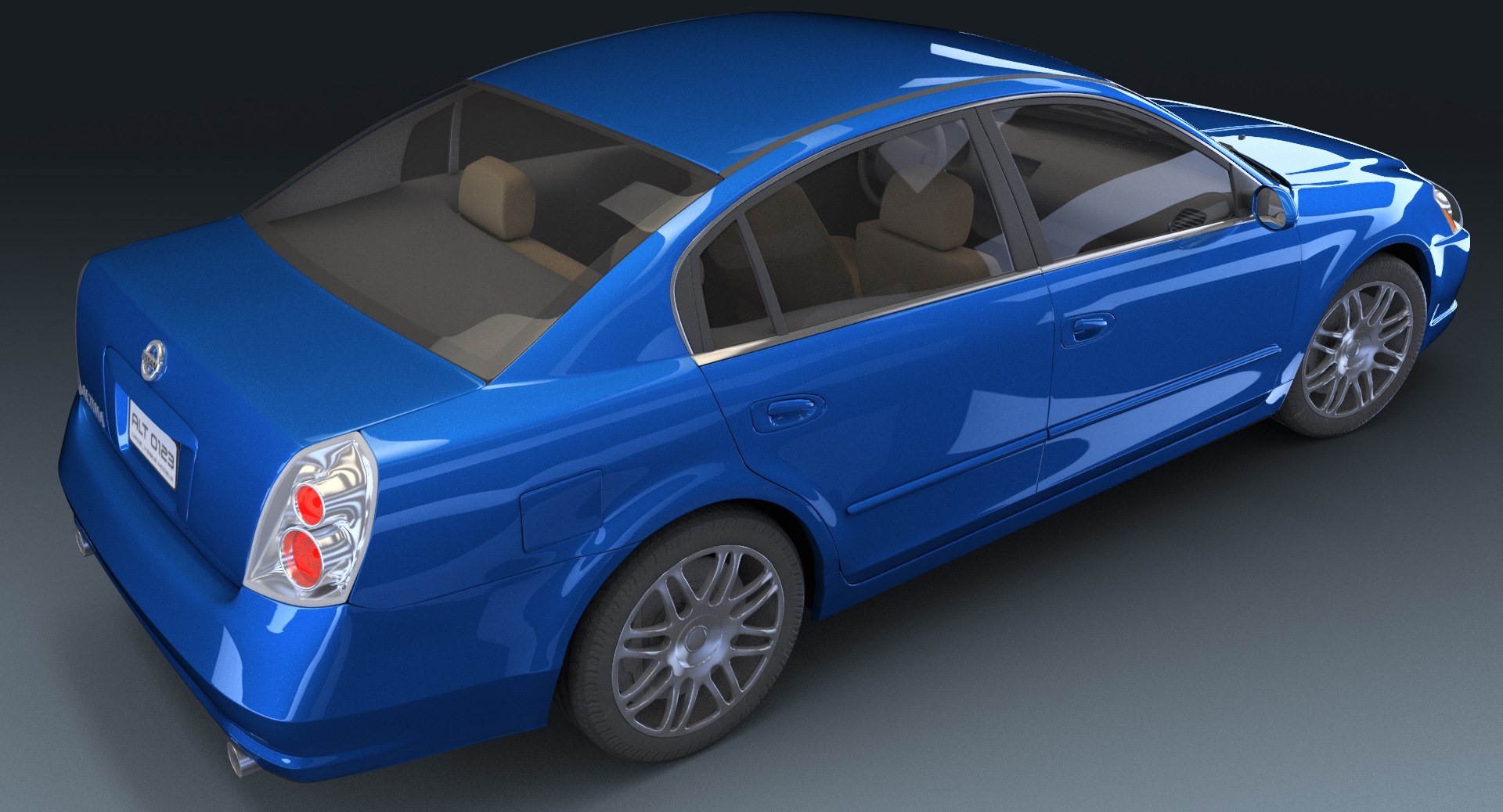 Realistic Sedan - Relatively 3d Model