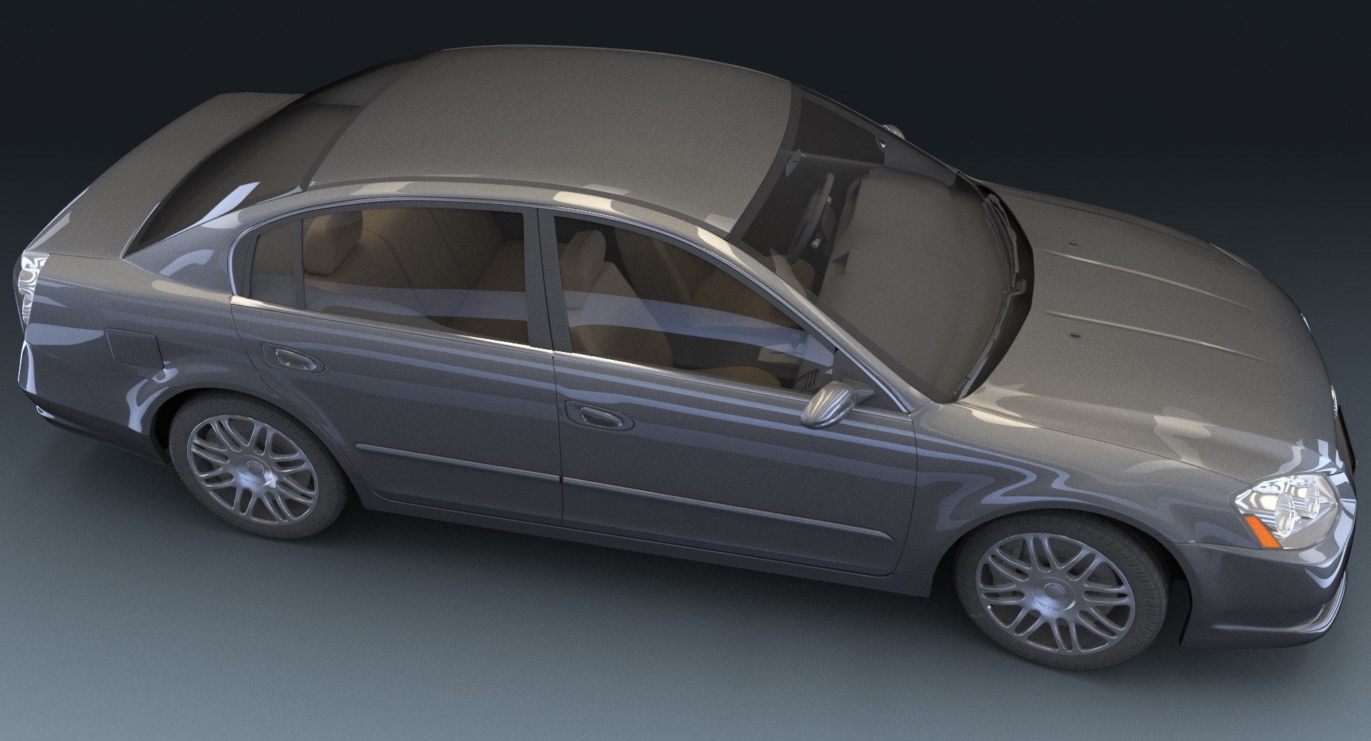 Realistic Sedan - Relatively 3d Model