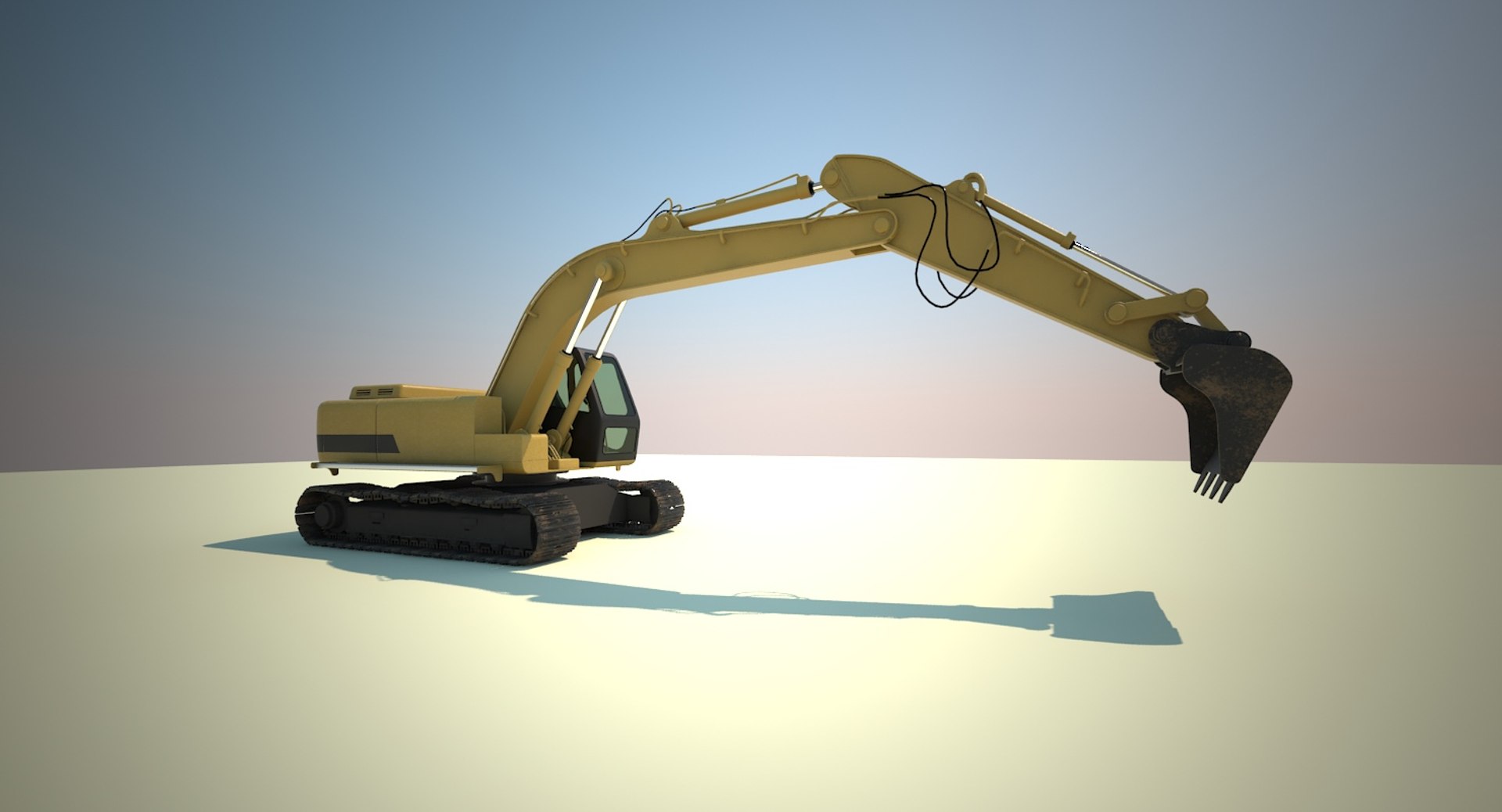 3d Model Rigging Excavator