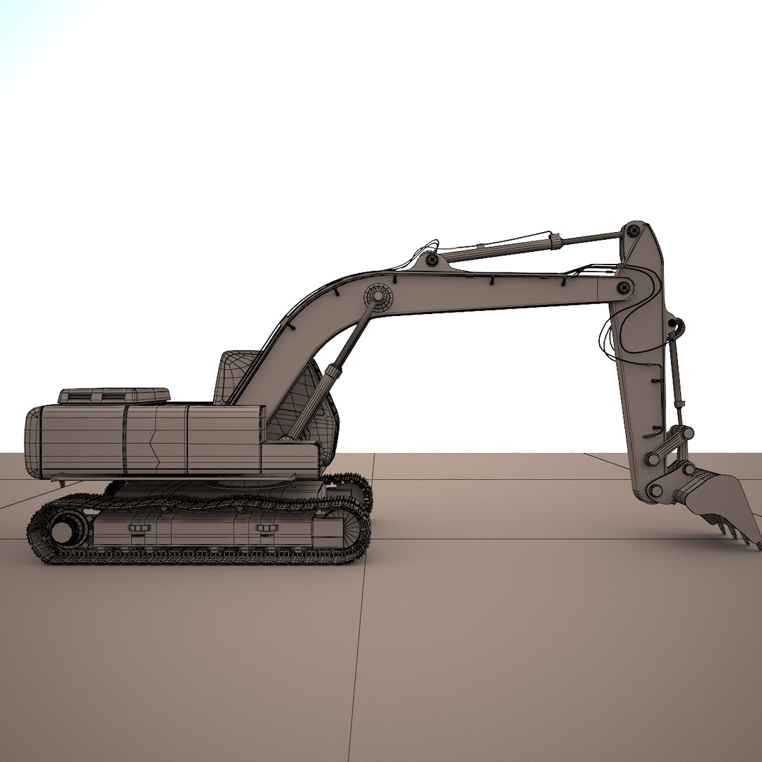 3d Model Rigging Excavator