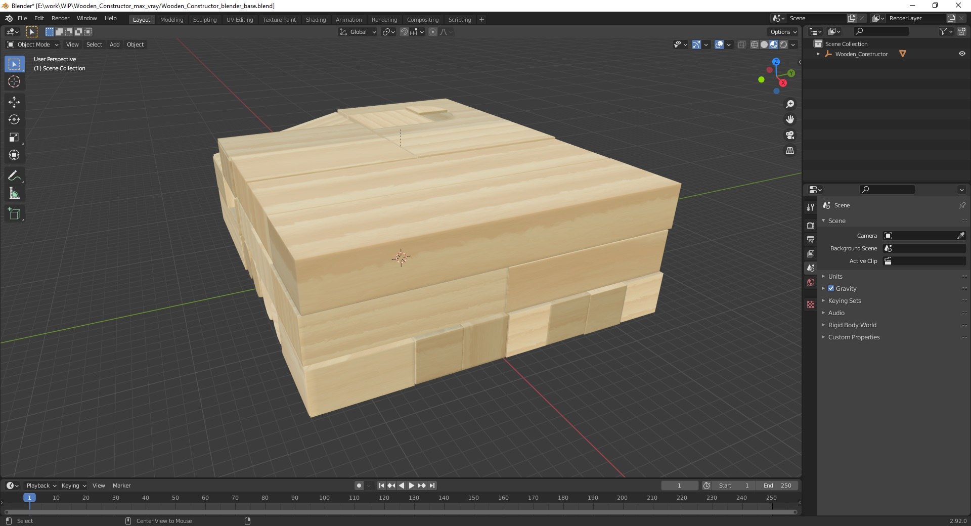 Wooden Constructor Model - TurboSquid 2243540
