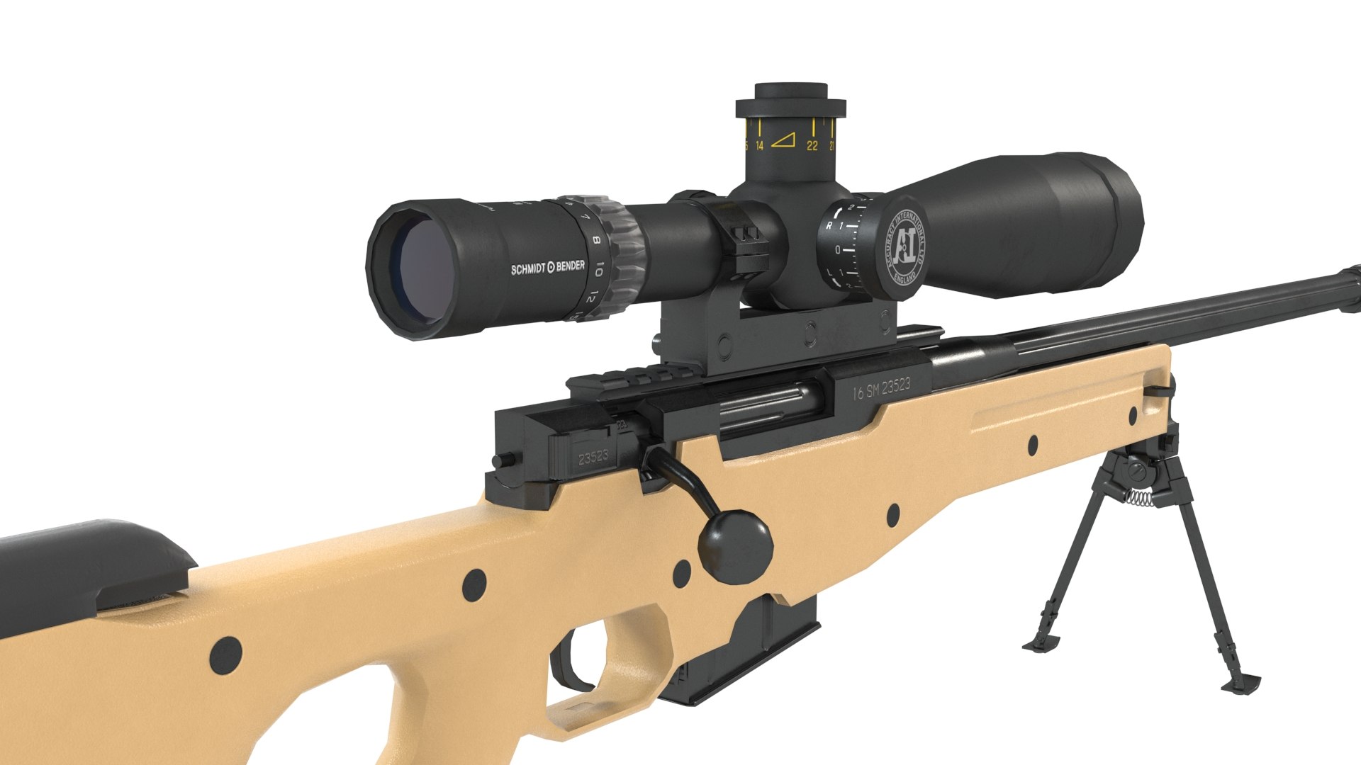 3D Awp Awm Sniper Rifle Model - TurboSquid 1571217