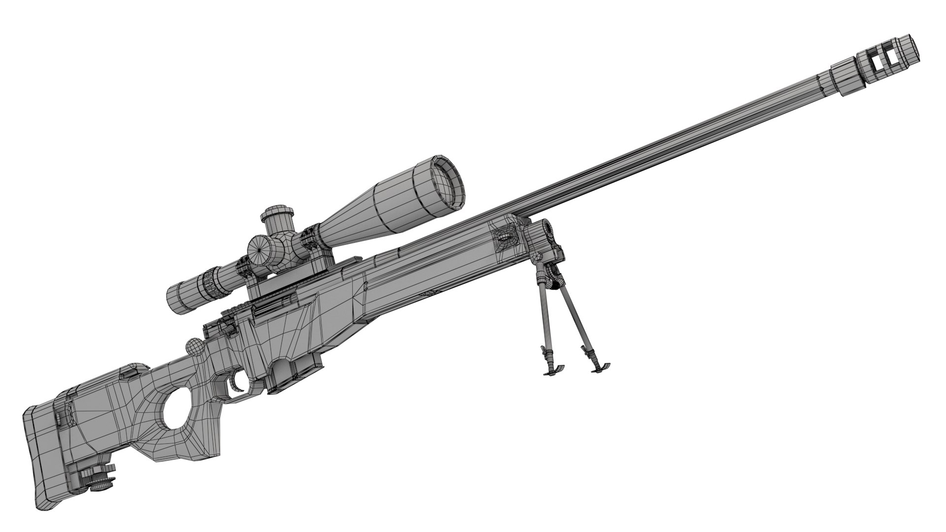 3D Awp Awm Sniper Rifle Model - TurboSquid 1571217