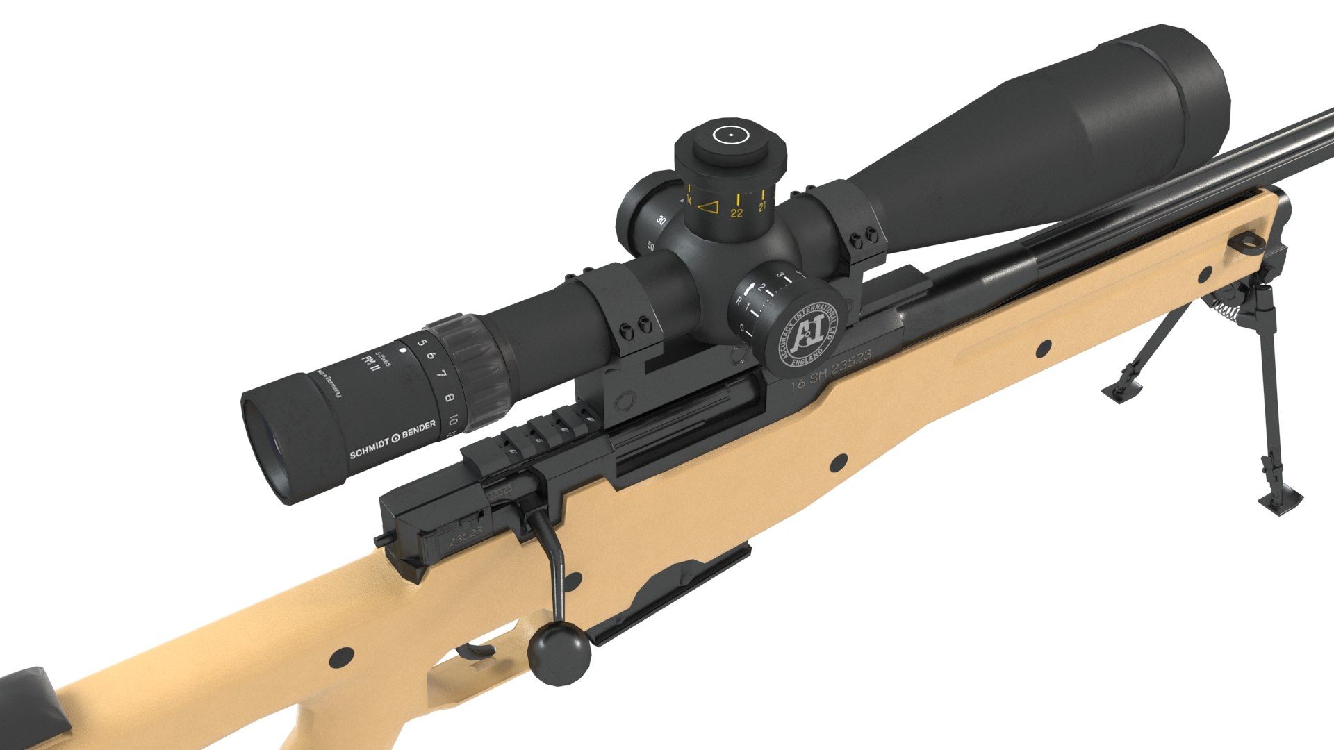3D Awp Awm Sniper Rifle Model - TurboSquid 1571217