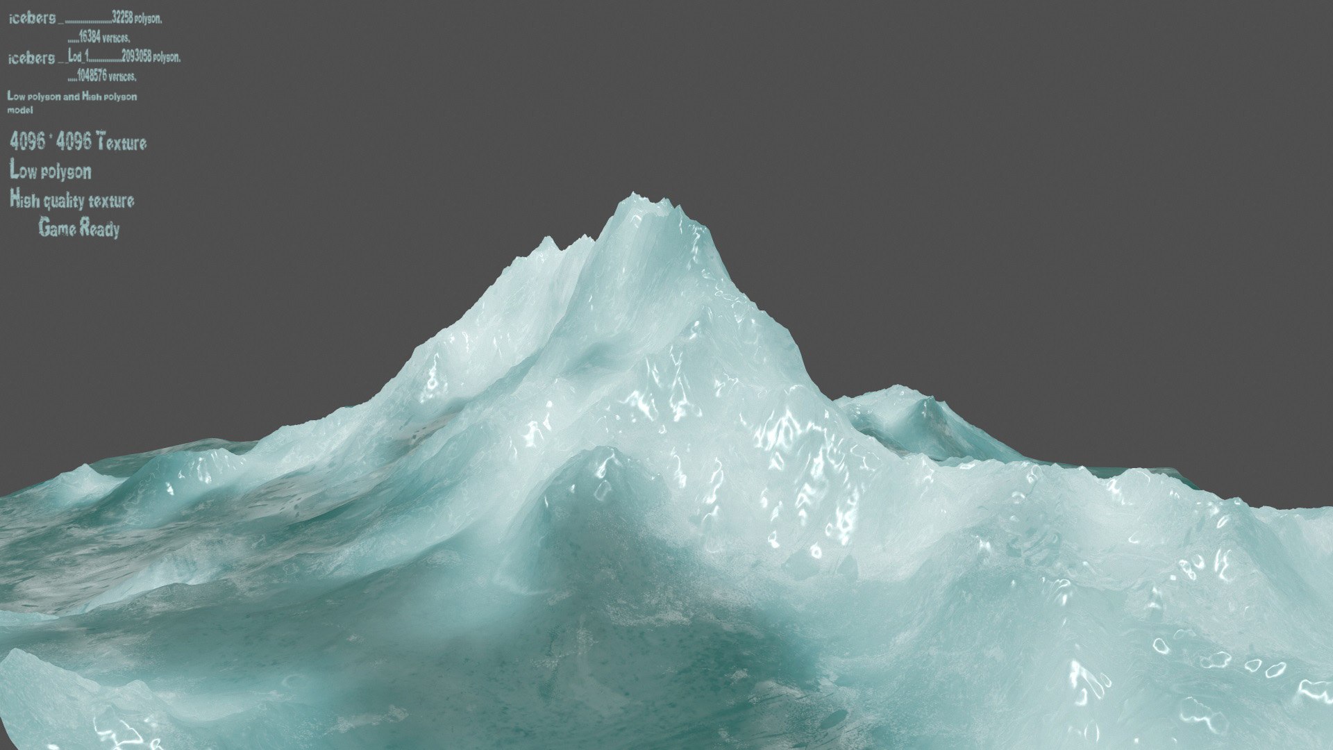 3D ice iceberg model - TurboSquid 1272402
