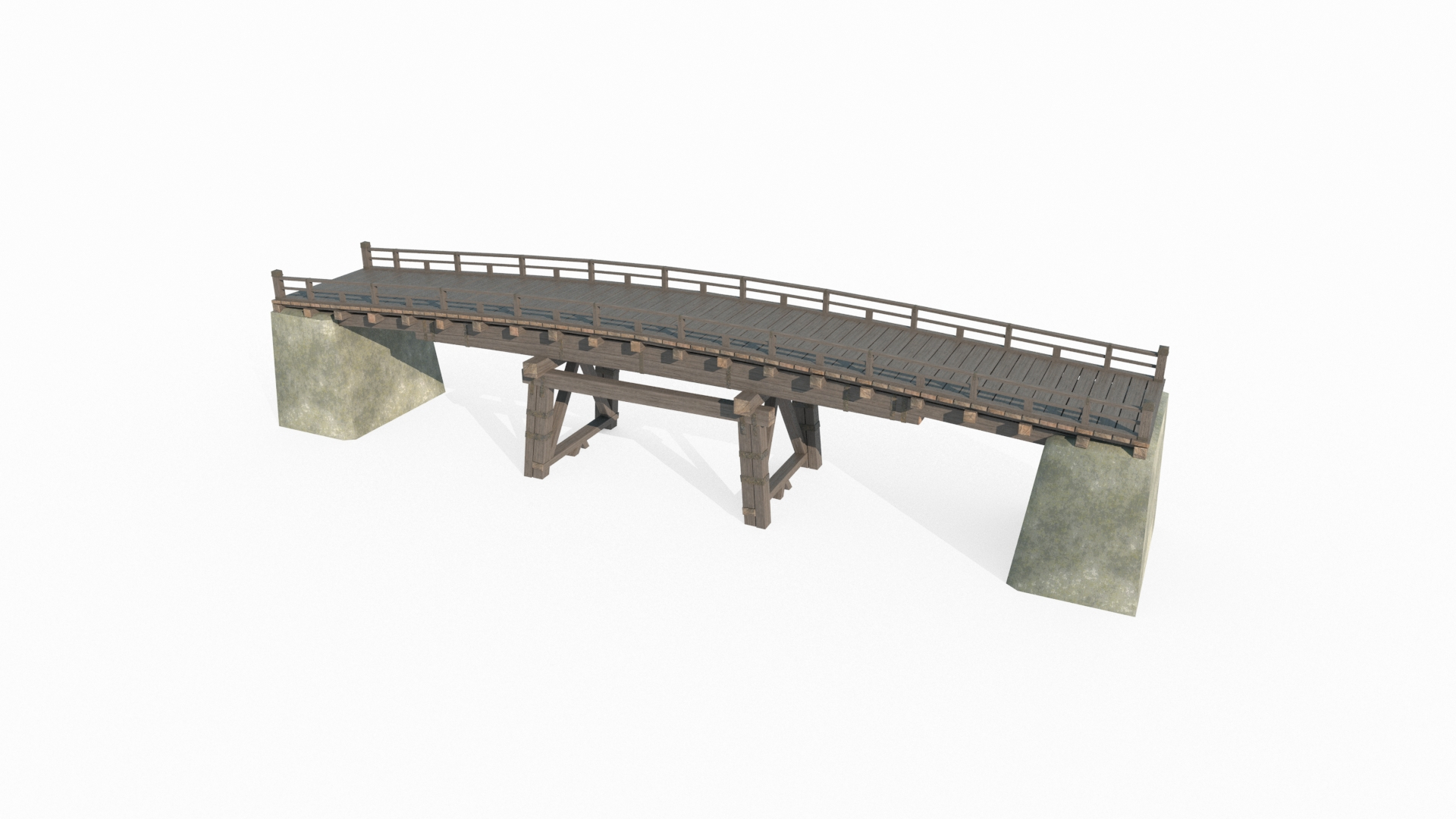 Ancient Wooden Arch Bridges In Asia 3D - TurboSquid 2317576