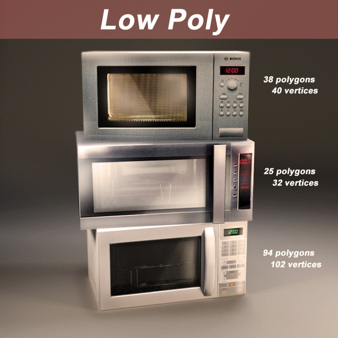 Pack Microwaves 3d Model