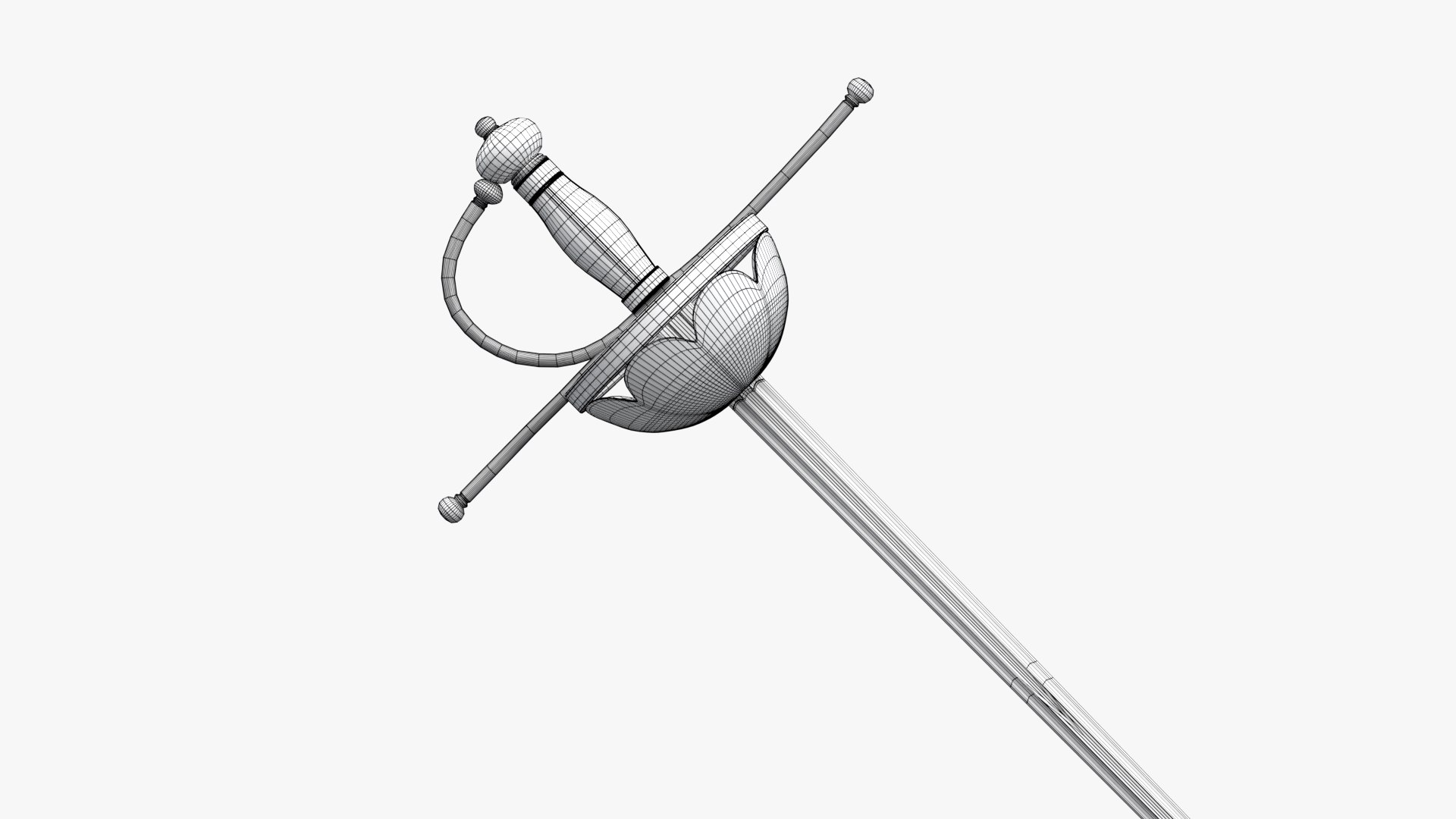 Rapier Sword 3D Model - TurboSquid 1558250