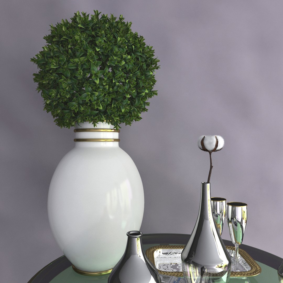 Plant Boxwood Cotton 3D Model - TurboSquid 1409937