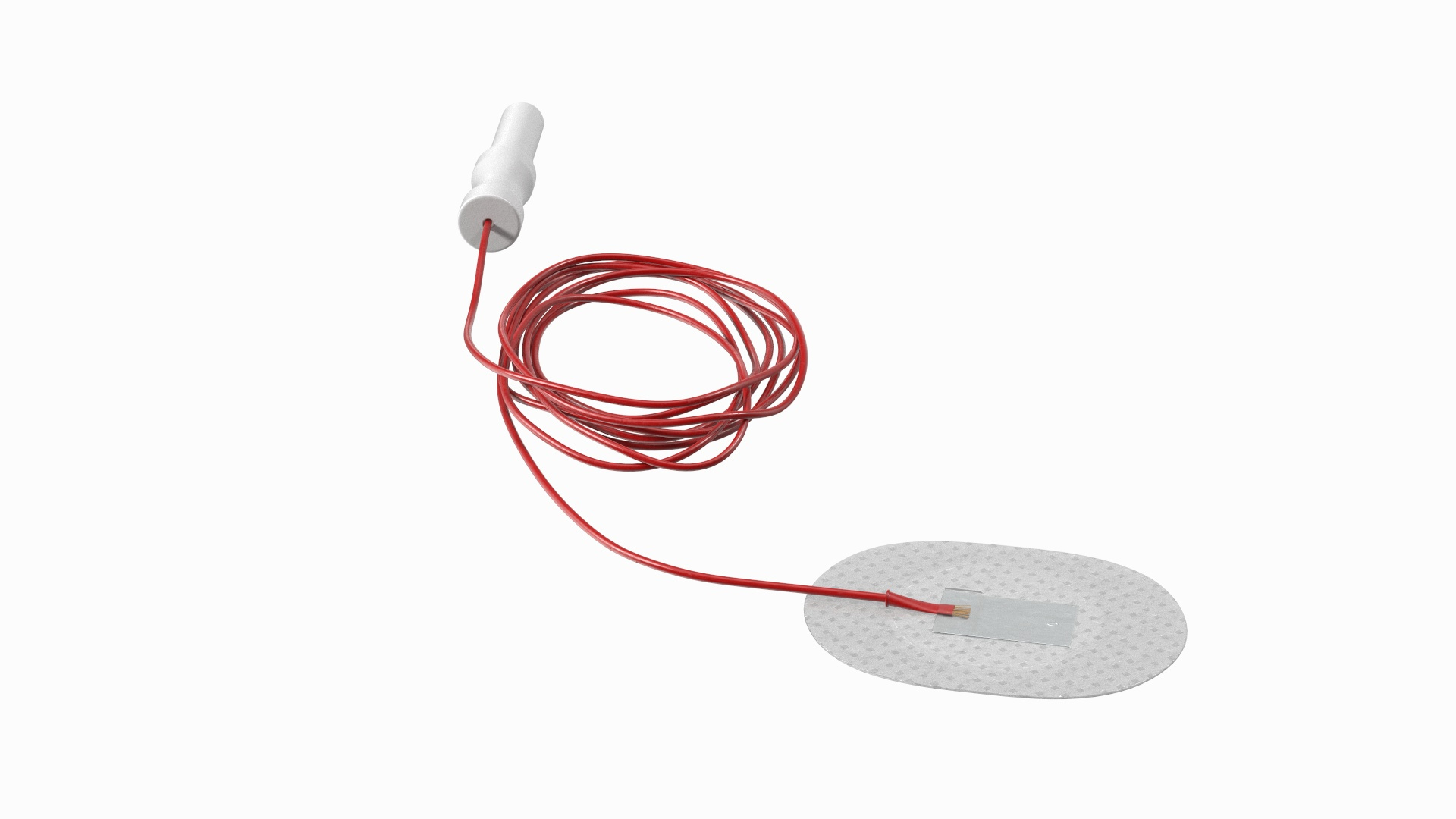 3D Model Rolled Red Wire With Surface Electrode - TurboSquid 2151618