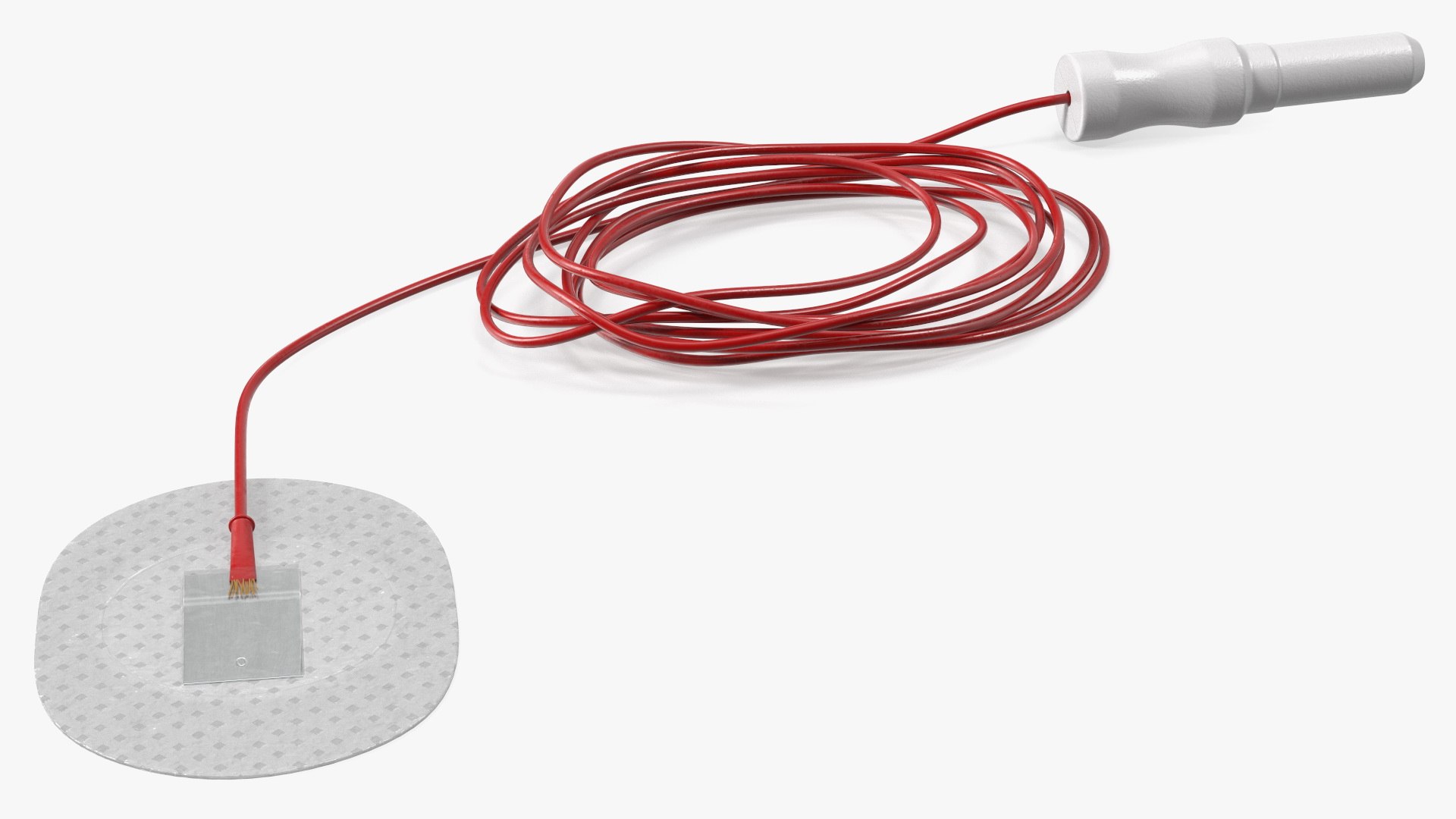 3D Model Rolled Red Wire With Surface Electrode - TurboSquid 2151618