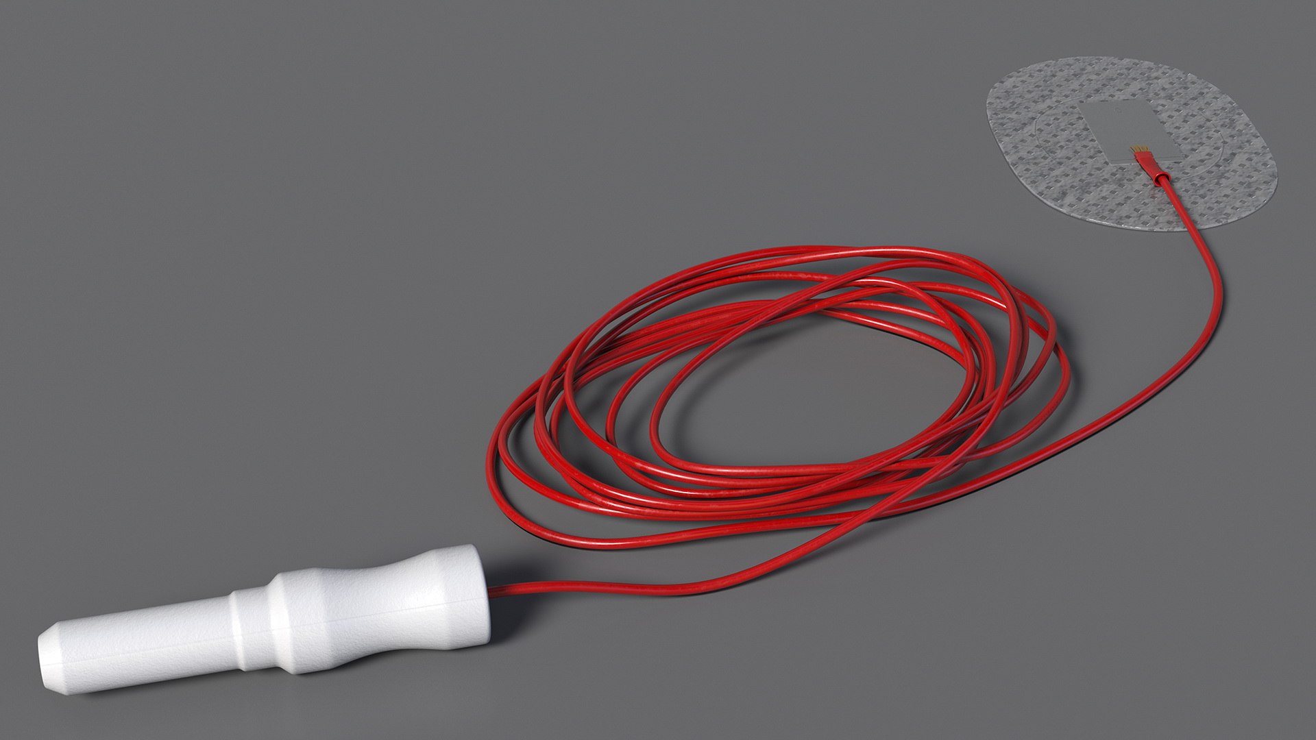 3D Model Rolled Red Wire With Surface Electrode - TurboSquid 2151618