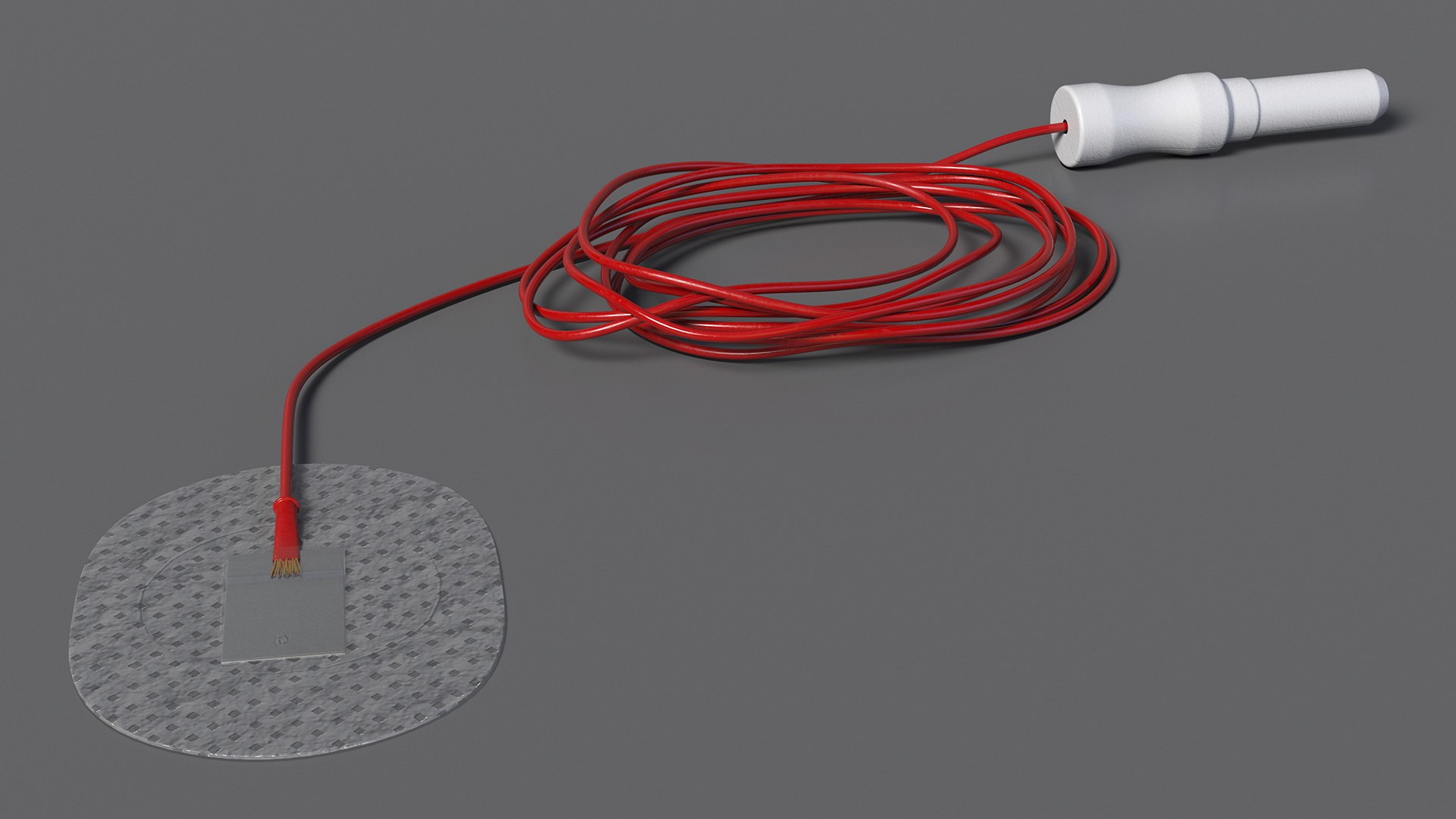 3D Model Rolled Red Wire With Surface Electrode - TurboSquid 2151618
